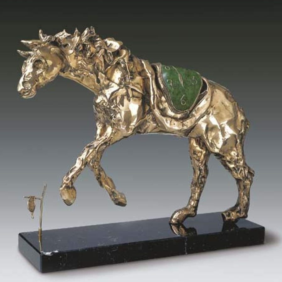Salvador Dali - "Horse Saddled with Time" Bronsskulptur - KH Konst & Antik